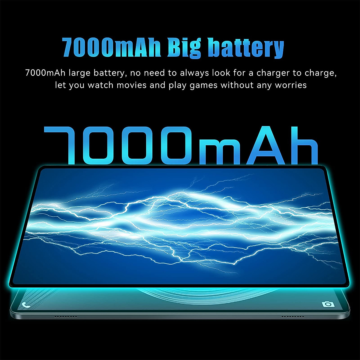 Airshi Tablet, 5GWIFI 5.0 100‑240V Front 800W Rear 1600W 10.1in Tablet Dual Card Dual Standby Octa Core CPU for Office (US Plug)