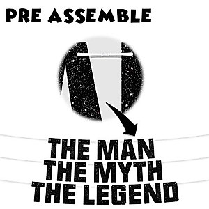 The Man The Myth The Legend Banner Father Birthday Theme Dad Party Decor Picks for Retirement Decorations Supplies Black