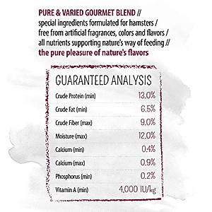 Witte Molen Pure Hamster Food Seed Mixture Mealworms, Sunflower Seeds, Puffed Rice, Grape Nuts, No Artificial Preservatives Dry Food, 1.7 lbs (2 Pack