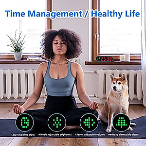 LUCORB Portable Gym Timer for Home Gym, Interval Workout Timer Countdown Stopwatch with Time Progress Bar/Rounds, Easy to Use Fit Boxing Tabata HIIT Emom Fitness