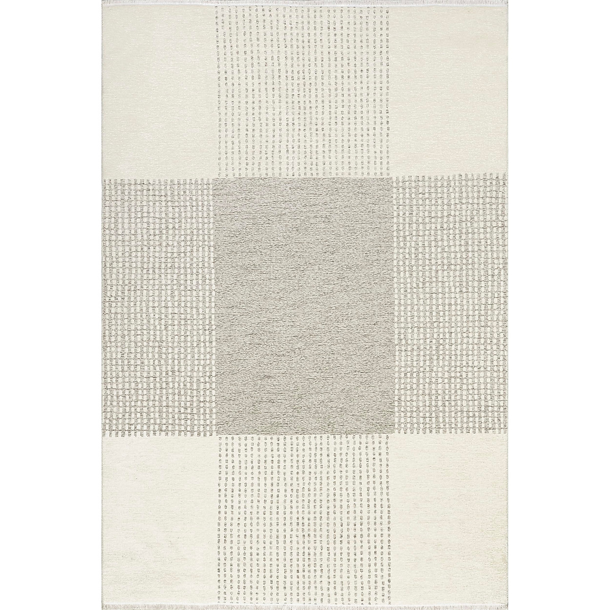 nuLOOM 3' x 5' Versa Collection Reversible SuperiorWash Area Rug, Machine Washable, Stain-Resistant, Easy Storage, Oeko-TEX Certified, Kirby Cream