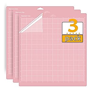AHIJOY Standard Grip Cutting Mat for Cricut 12"x12" 3 Pack Cricut Accessories Cutting Mat for Cricut Maker/Air 2/Air/One Adhesive Sticky Cutting Mats Accessories for Cricut,Blue