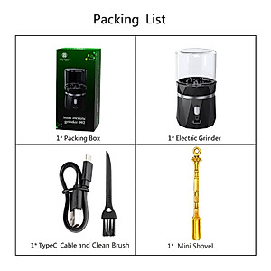 Electric Spice and Herb Grinder, Dry Herb Mini Electric Grinder Compact Herb Grinder with 1.7oz/50ml Herb Jar and Mini Spoon