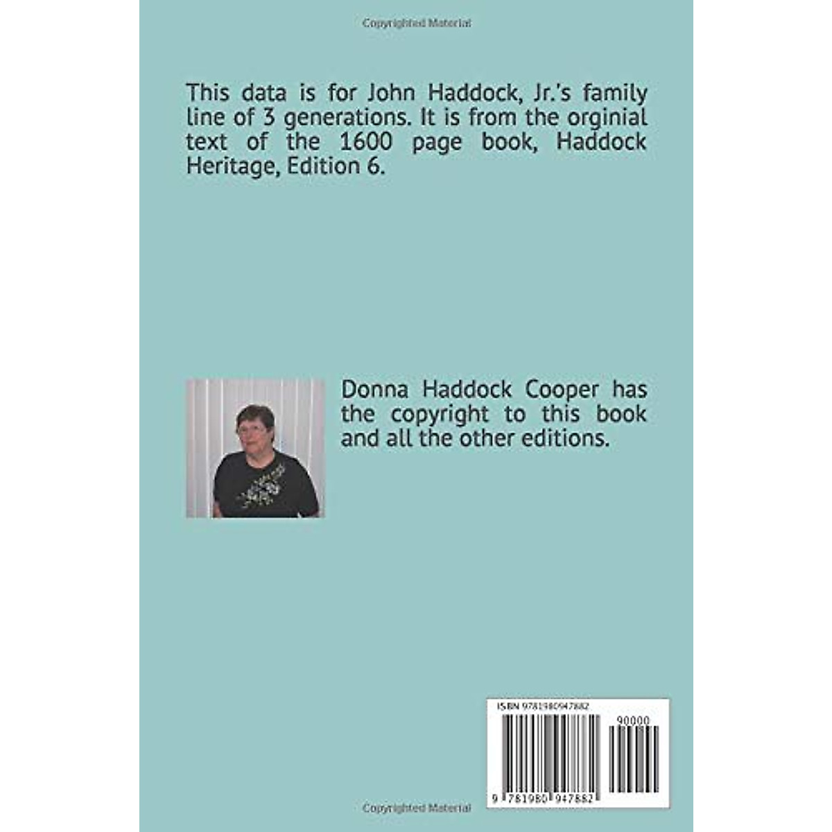 Haddock Heritage: John Haddock, Jr.'s Family, 3 generations