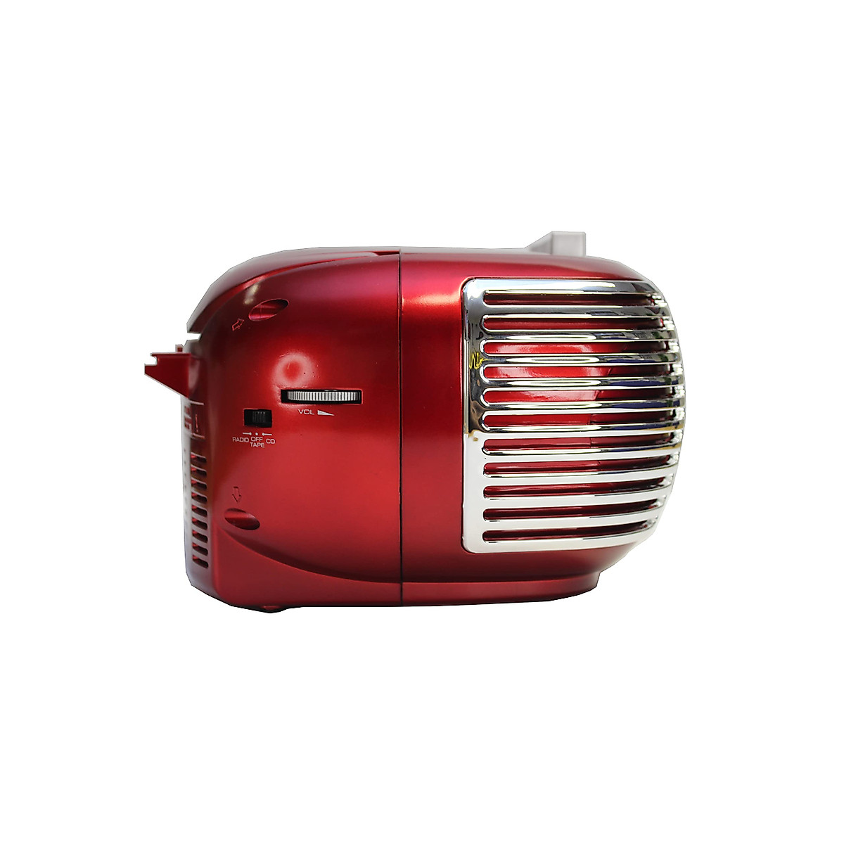 GPO PCD299 Portable Retro Boombox CD, Radio and Cassette Player Mains/Battery Powered - Red