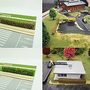 Cayway 10 Pcs Miniature Shrub Strips 7.9 Inches Static Shrub Vegetation Groups Bush Model Groups Bush Model Static Scenery Model Aritificial Plants for DIY Diorama Garden Scenery Landscape