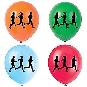 Running Latex Balloons, 12inch (16pcs) Run Track, Birthday Party Decorations, Supplies