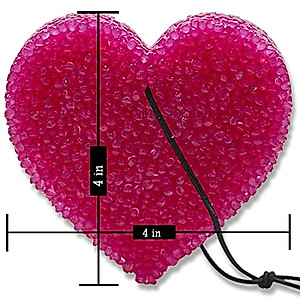 Leather and Lace Scent, 1 ea Magenta & White Hearts, Scented Freshies 2-Pack, Lone Star Candles, Authentic Aroma of Genuine Leather Mixed with Creamy Vanilla, Air Freshener, Car Freshener