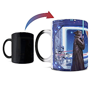 Morphing Mugs Star Wars – Obi Wan & Darth Vader – Obi Wan's Final Battle – Thomas Kinkade Studios - One 11 oz Color Changing Ceramic Mug – Image Revealed When HOT Liquid Is Added!