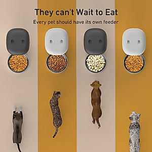 2025 Upgraded Automatic Cat Feeder - 4L Timed Auto Pet Feeder for Cat and Dog with Dry Food Dispenser, 180-day Battery Life, 1-6 Meals Per Day, 1-16 Portion, Desiccant Bag Keeps Food Fresh