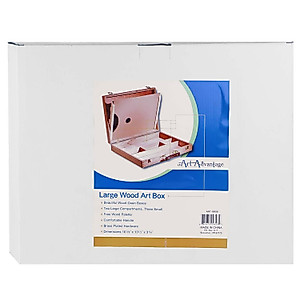 Art Advantage Wood Art Box 16.5x3.25x13.5 Large