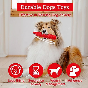 Aohcae Dog Float Toy, 100% Natural Rubber Dog Bumper with Rope - Dog Training Toys, Interactive Dog Fetch Toys Suit for Small, Medium, Large Dogs