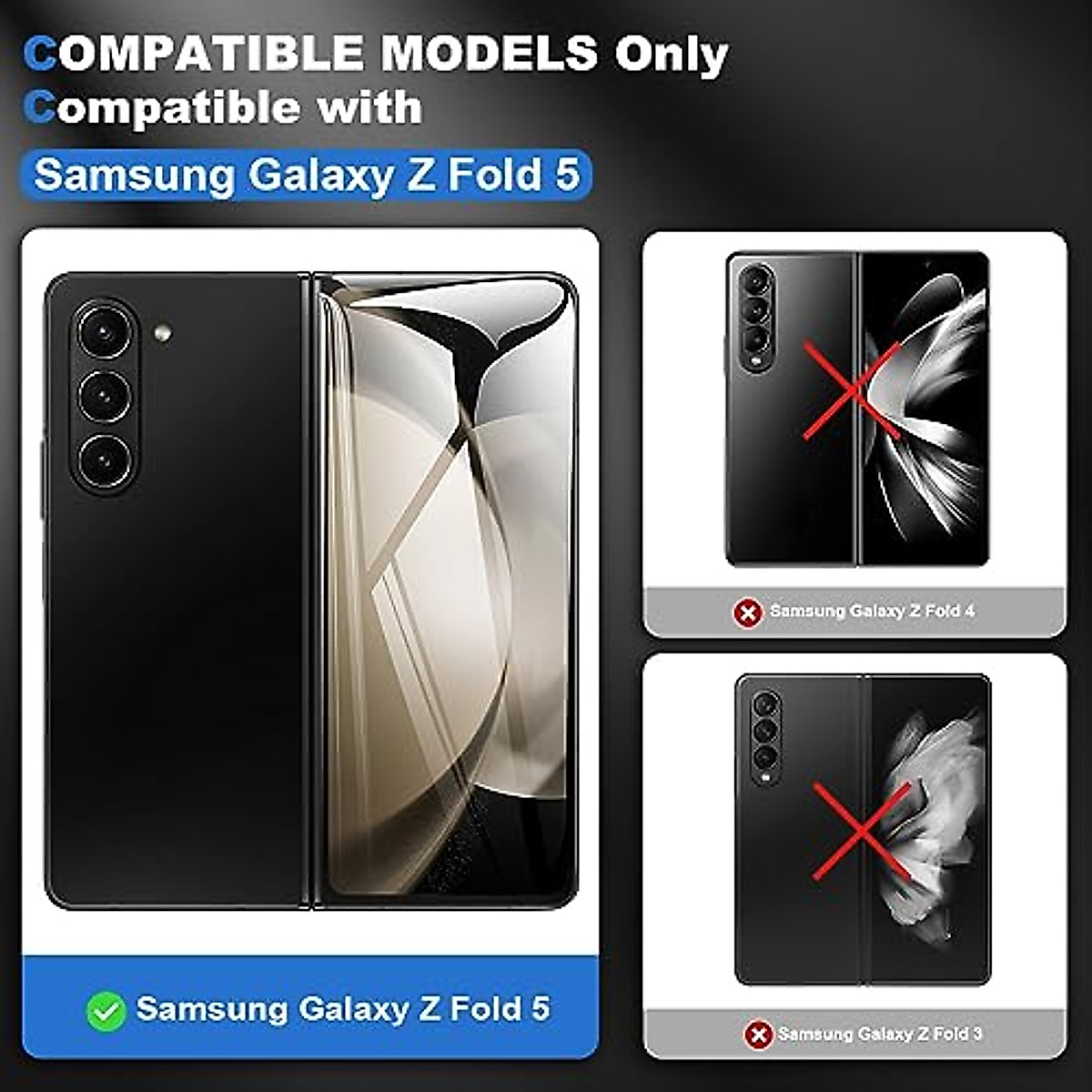 spoovcto for Samsung Galaxy Z-Fold-5 Case: Genuine Leather Phone Case with Full Hinge Protection & Kickstand & Screen Protector for Samsung Z Fold 5 5G 2023 (Red)