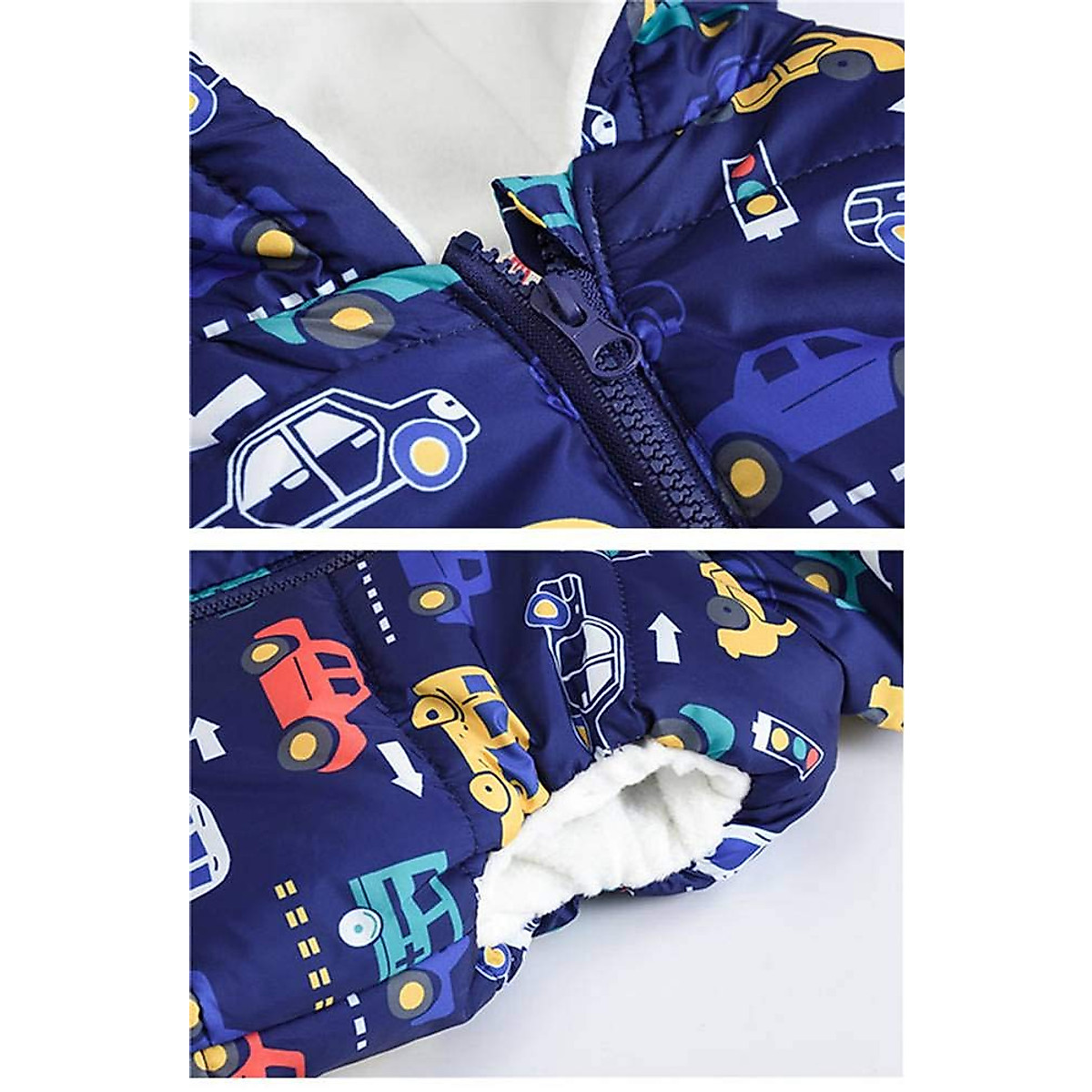 DCUTERQ Boys Girls Autumn Winter Warm Kids Vests Cartoon Zipper Outerwear Sleeveless Hooded Jackets Gilets 2T