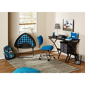 Realspace® X-Cross 48"W Computer Desk With File Cabinet, Black