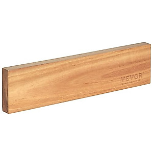 VEVOR Magnetic Knife Holder 10", Enhanced Strong Magnet, No Drilling Knife Strips Organizer for Wall, Multifunctional Storage Acacia Wood Knives Rack Kitchen Bar Knives Christmas Crafts Xmas Gift