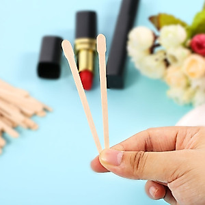 Bememo 500 Pieces Wax Sticks for Hair Removal, Small Wax Spatulas Applicator Wood Craft Sticks for Eyebrow, Lip, Nose Waxing