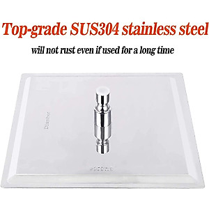 [5-year Warranty] Diamber Best Rain Shower Head 12 inch, SUS 304 Stainless Steel Rainfall Showerhead, Easy to Install & Clean Waterfall Rain Head for Bathroom, Polished Chrome, Square