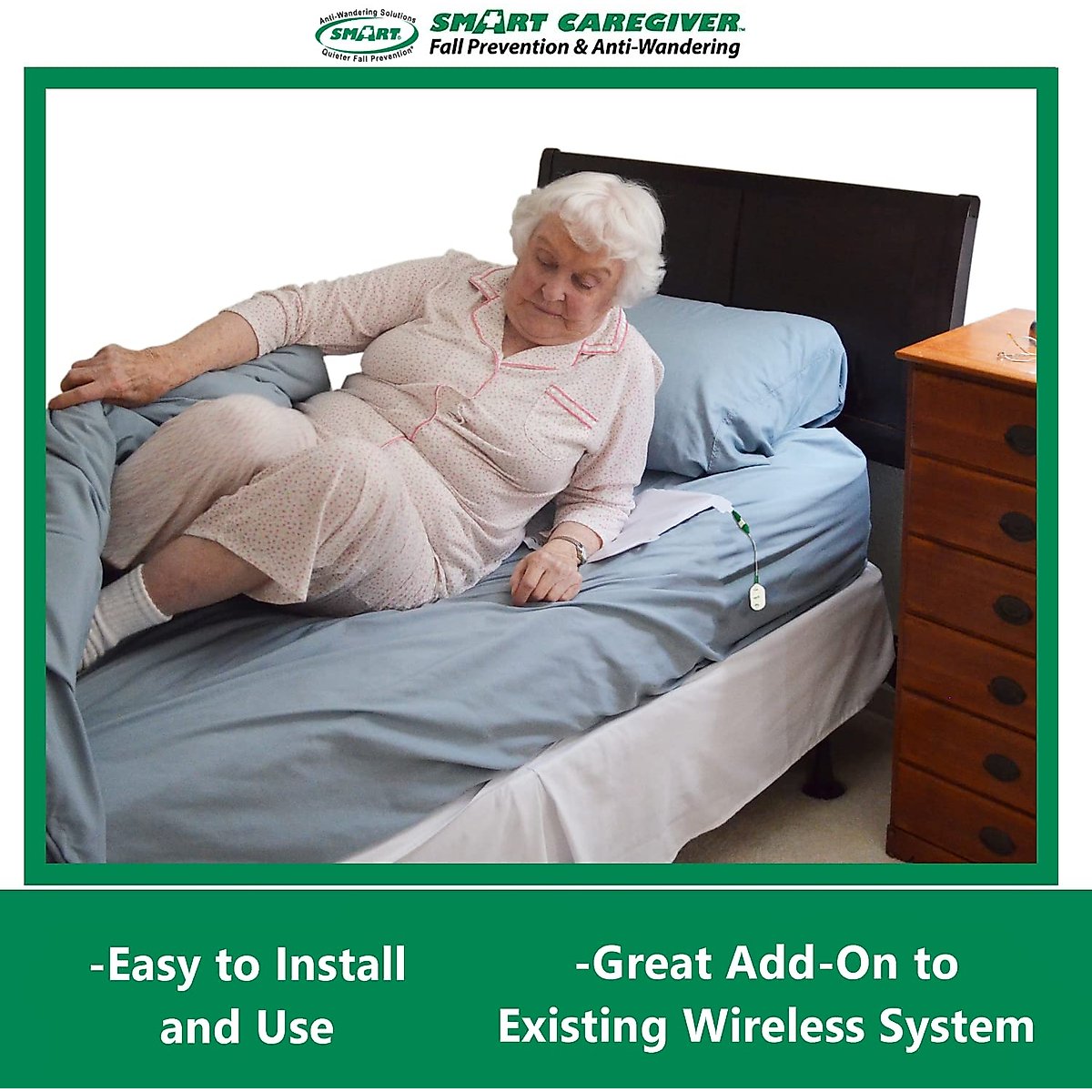Smart Caregiver Corporation Replacement/Add-on Cordless Bed Sensor Pad - 20in x 30in Works with 433-EC and 433-CMU only