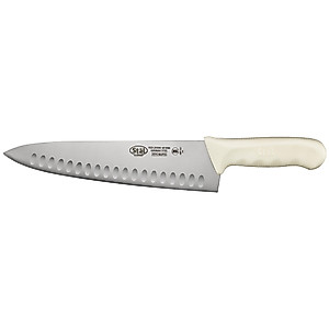 Winco 10" Commercial-Grade Chef's Knife with Hollow Handle, White
