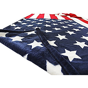 59"x79" American Flag Bed Sofa Blanket Couch Cover Luxury Super Soft Flannel Warm Plush Fleece Bed Throw Quilt Blanket Bedspread for Bed Couch Sofa Car Travel Bedding Blankets Machine Washable