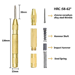Hex Shank Countersink Drill Bit 6-19mm Set Titanium Coated 5 Flute Hole Drill 90 Degrees Wood Chamfering 6Pcs (Color : 6pcs with Punch)