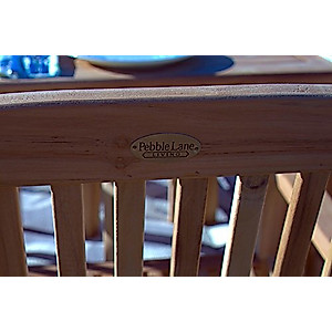 Pebble Lane Living 9 Piece Teak Patio Dining Set, 8 Grade A Teak Dining Chairs & 1 Extendable Dining Table