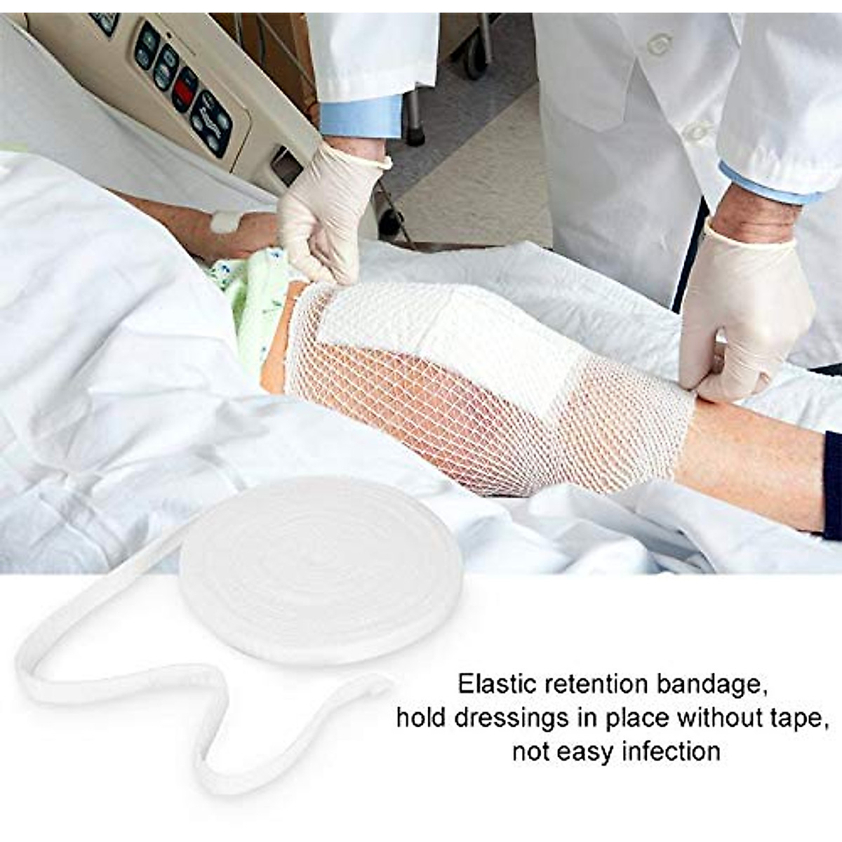 Salmue 10M Fix Net Tubular Bandage Elastic Net Dressing Breathable Tubular Gauze Stretch Bandage First-aid Dressing Wrap Retainer for Wrist Forearm Elbow Wound Dressing's Restraint (3#)