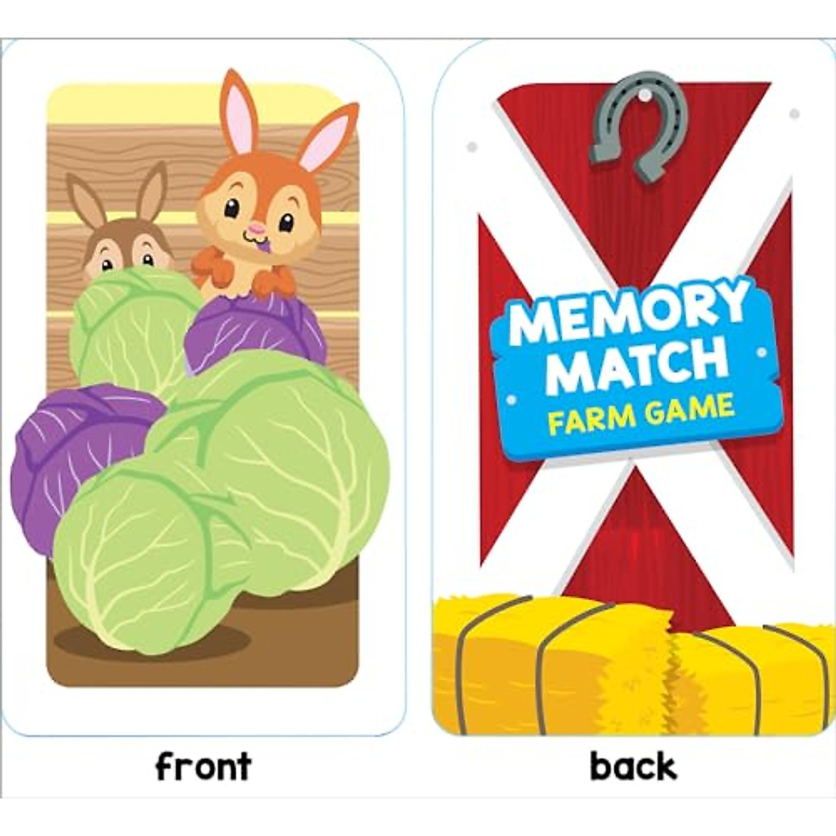 School Zone - Memory Match Farm Card Game - Ages 3+, Preschool to Kindergarten, Animals, Early Reading, Counting, Matching, Vocabulary, and More (School Zone Game Card Series)