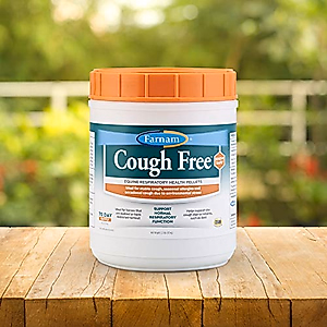 Farnam Cough Free Horse Cough Supplement Pellets, Provides Respiratory Support for Horses with Seasonal Allergies or Stable Cough, 2.5 pounds, 70 Day Supply