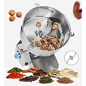 Electric Grain Grinder, High Speed Timing Grinder Powder Machine for Herb Coffee Spices, Multifunction Cereals Grinder Mill with Overload Protection, Home/Commerci
