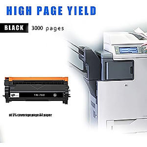 ICOMJET Compatible Toner Cartridge Replacement for Brother TN760 TN-760 TN730 Use for Brother HL-L2350DW HL-L2370DW MFC-L2730DW HL-L2390DW HL-L2395DW DCP-L2550DW MFC-L2710DW MFC-L2750DW (2BLACK)