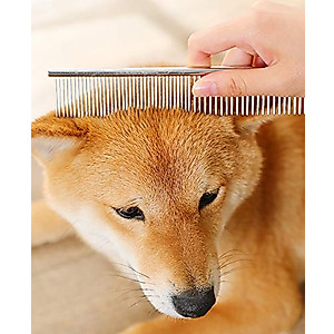 Pets vv 3 Pack Dog Grooming Scissors with Safety Round Tip, Perfect Stainless Steel Up-Curved Grooming Scissors Kit Thinning Cutting Shears Comb Pet Dog Grooming Supplies Trimmer for Dogs and Cats