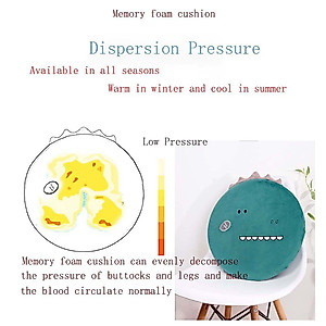 Jhorxa Cute cat Shaped Organic Latex Seat Cushion with Organic Cotton Cover, for Office Chair, Pad, Wheelchair,Carpet,Lower Back and Tailbone Relief (White)