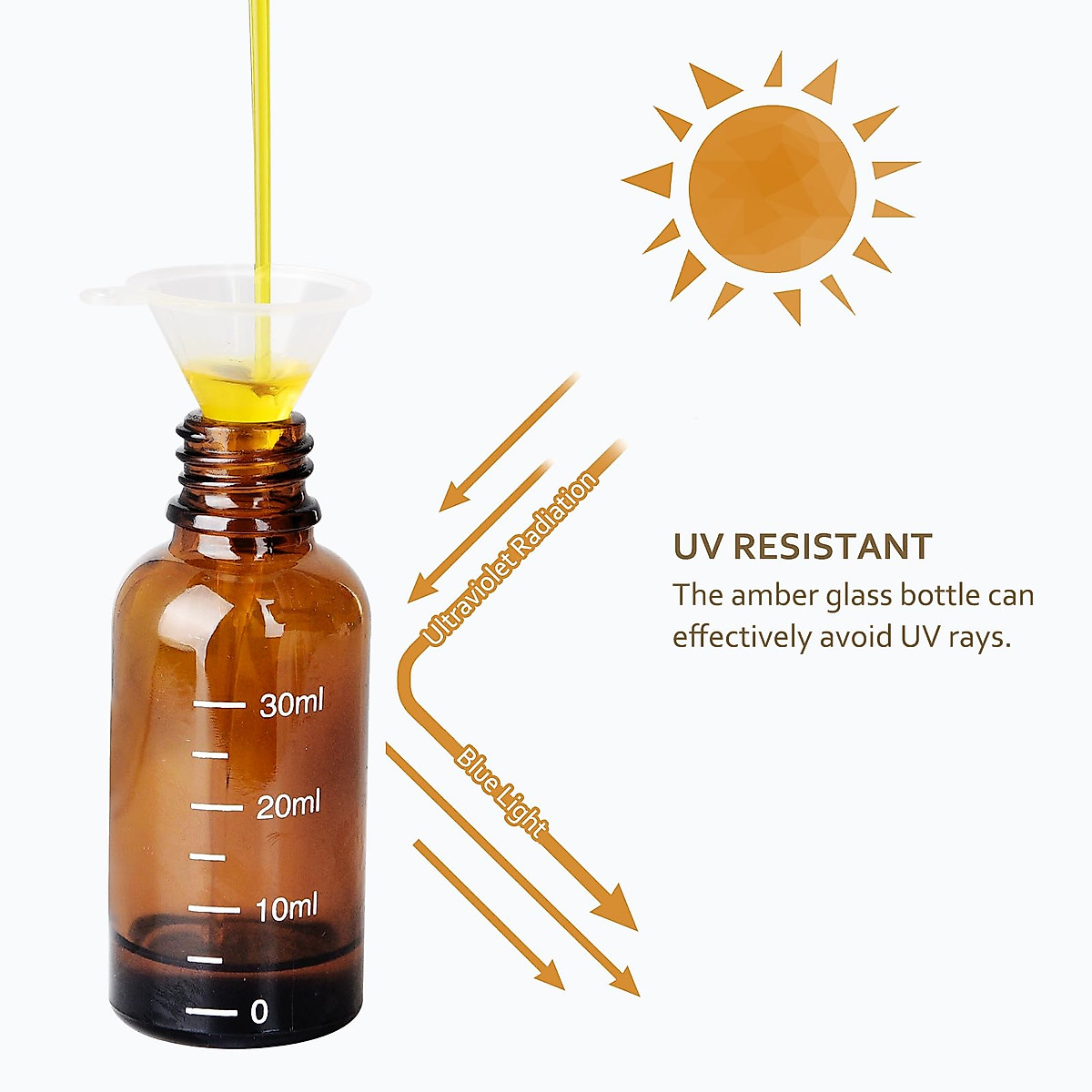 4Pcs Dropper Bottles Tincture Bottles with Dropper Glass 0.5oz 15ML Thick Amber Leakproof Essential Oils Bottles Eye Dropper Bottles with 1 Funnel & 4 Labels