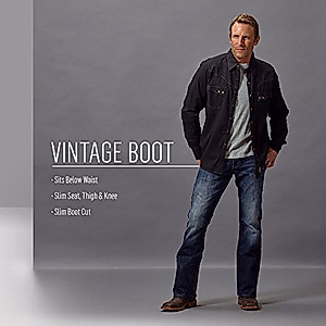 Wrangler mens 20x No. 42 Vintage Boot Cut Jeans, Midland, 34W x 30L US