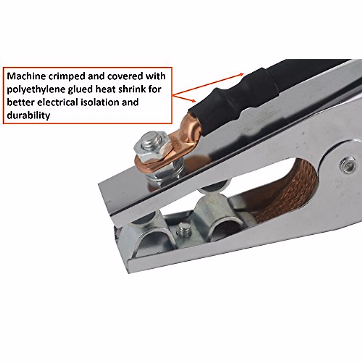 200 Amp Welding Leads Assembly Set - Terminal Lug Connector - #2 AWG Cable (25 FEET Each Lead)