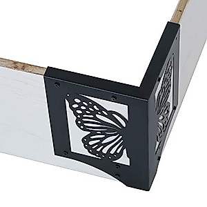 Raised Garden Bed Decorative Corner Bracket Connectors for Flower Beds, Vegetable Garden or Planter Box - Set of 4 for 8" to 12" Beds