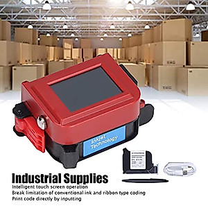 001 AC100‑240V Mini Inkjet Printer Handheld Smart Portable Micro Printing Machine All Kinds of Trademark Patterns Can Be Sprayed(#1)