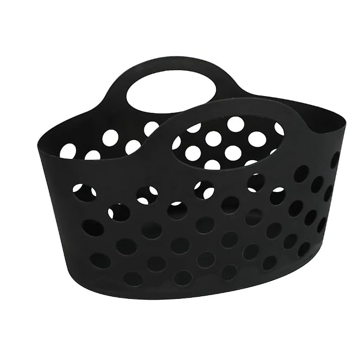 Greenbrier Basket with Handles 3 count Plastic Oval Carry Totes - Black, 842364