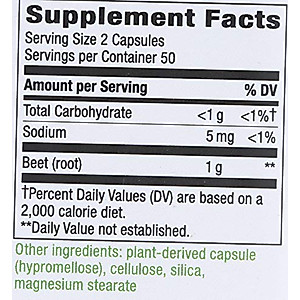 Natures Way Beet Root 100 Vegetarian capsule, 100 ct