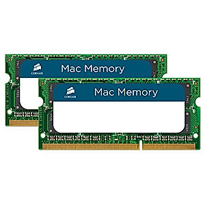 Corsair CMSA8GX3M2A1066C7 Apple 8 GB Dual Channel Kit DDR3 1066 (PC3 8500) 204-Pin DDR3 Laptop SO-DIMM Memory 1.5V, Beige