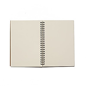 Soft Cover Spiral Sketchpad Notebooks - Pack of Three - 8.25 inches by 5.5 inches - 100 Pages, 50 Sheets - Perfect for Travel