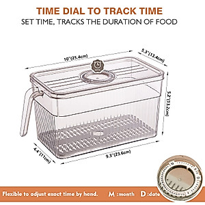 loobuu 5 Pack Refrigerator Organizer Bins with Pull-out Drawer Produce Saver Containers for Refrigerator Stackable Food Storage Container for Fridge