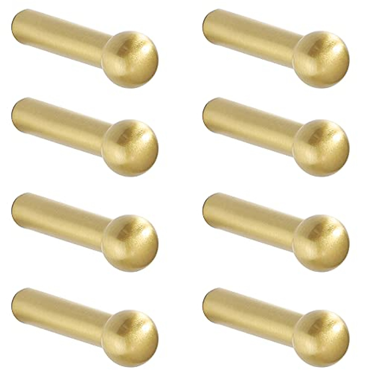 Coat Hook 8 Pack Gold Towel Hook Retro Brushed Brass Wall Robe Hangers with Screws for Bathroom, Bedroom and Kitchen Hanging Coat, Hat, Scarf, Robe & Bag ( Color : B )
