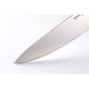 Messermeister Avanta 10-Piece Pakkawood Knife Block Set - German X50 Stainless Steel - Includes 4 Speciality Knives, Heavy-Weight Fork, 4 Steak Knives & Magnetic Knife Block