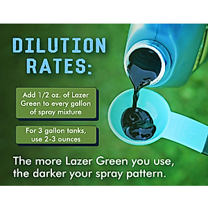 Liquid Harvest Lazer Green Concentrated Spray Pattern Indicator - 8 Ounces - Perfect Weed Spray Dye, Herbicide Dye, Fertilizer Marking Dye, Turf Marker and Herbicide Marker