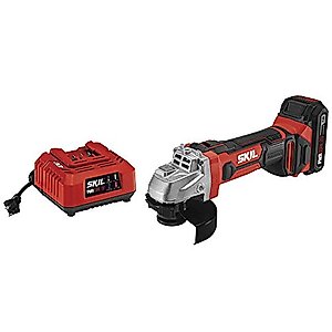 Skil 20V 4-1/2 Inch Angle Grinder, Includes 2.0Ah PWRCore 20 Lithium Battery and Charger - AG290202