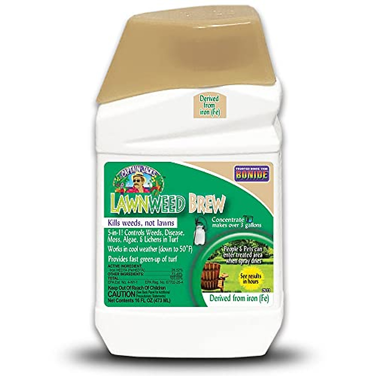 Captain Jack's 2613 5-in-1 Weed Killer, 16-oz. Concentrate - Quantity 1