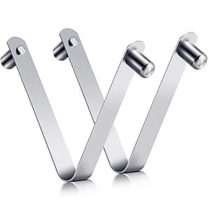 8 Pieces Double Pin Spring Button Clip Push Button Clip Tent Pole Push Button Spring Clips Stainless Steel Kayak Paddle Spring Snap Clips Tube Locking Pin Clips for Camping Replacement (6 mm)